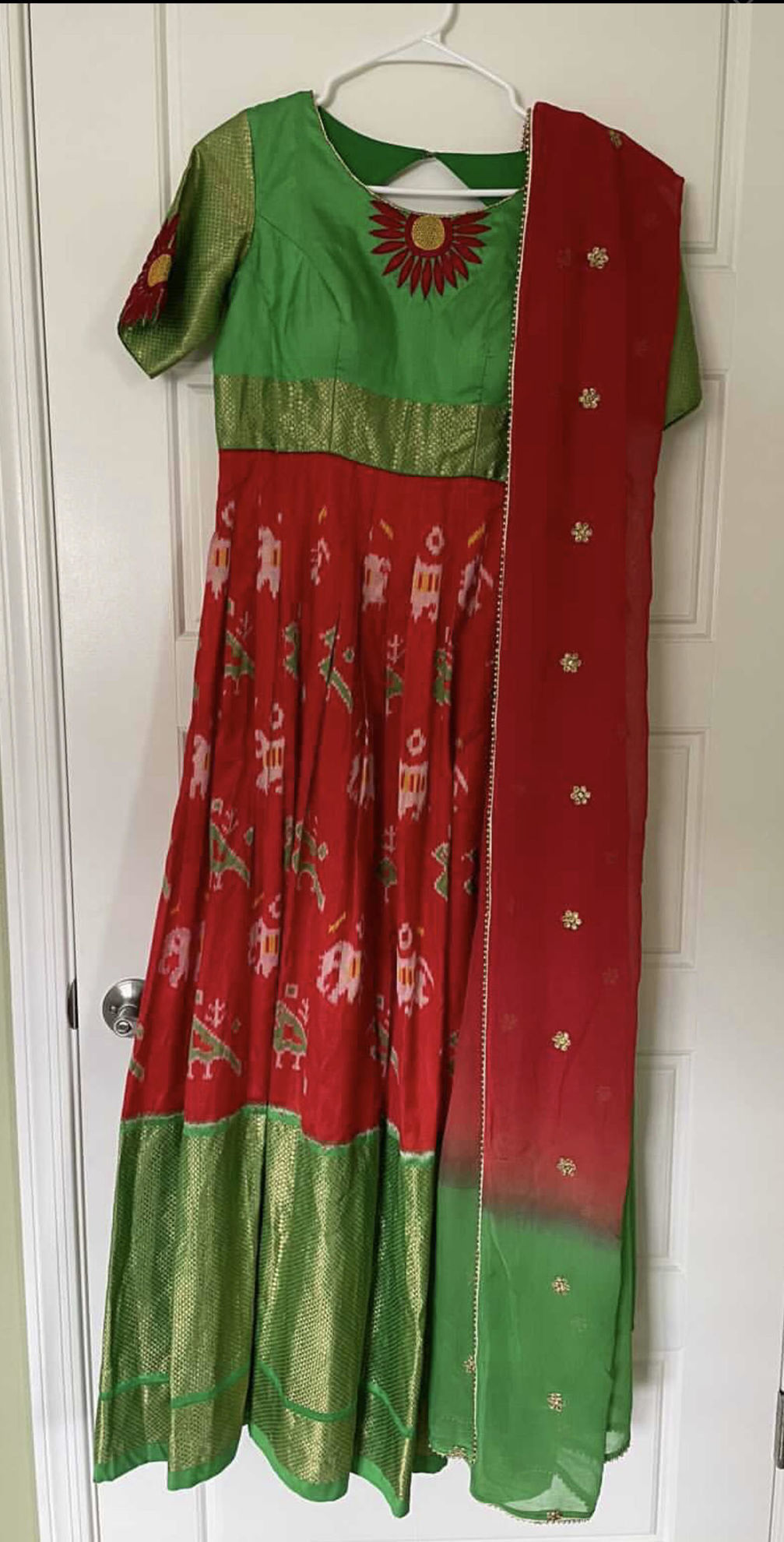 PunarviAuthentic|PreLoved|SustainablePure Ikkat Pattu Dress