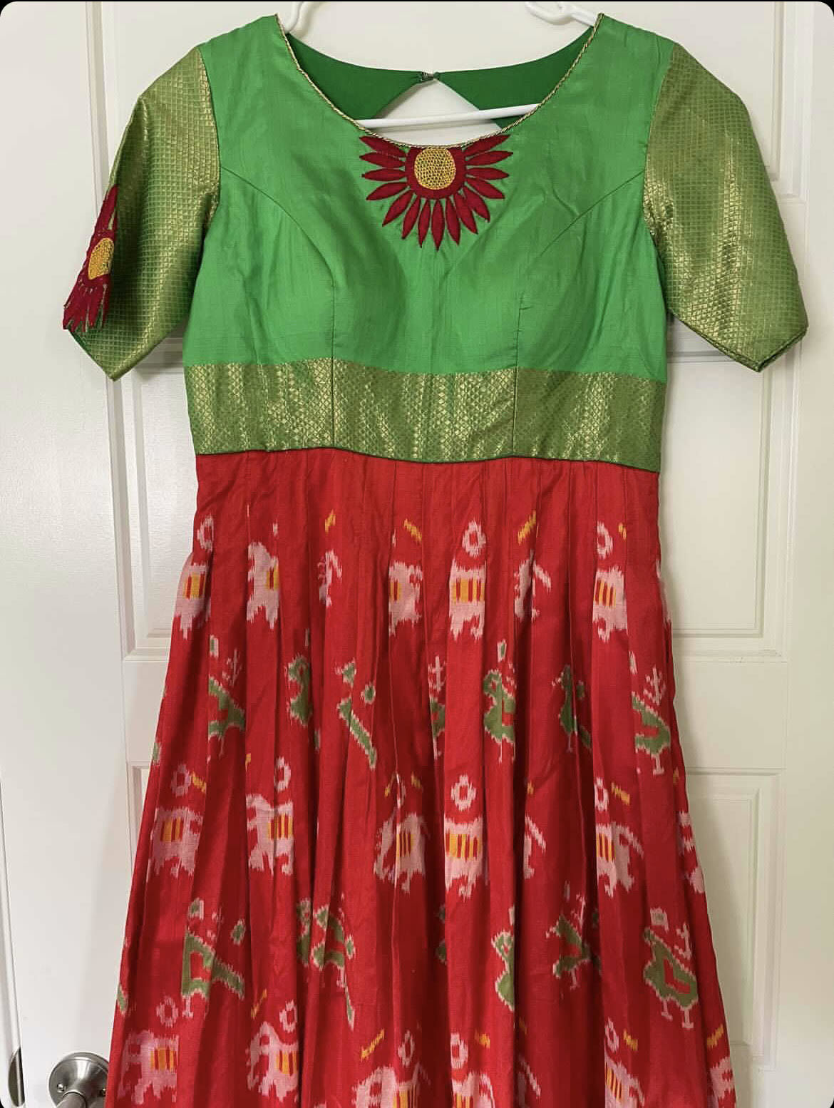 PunarviAuthentic|PreLoved|SustainablePure Ikkat Pattu Dress