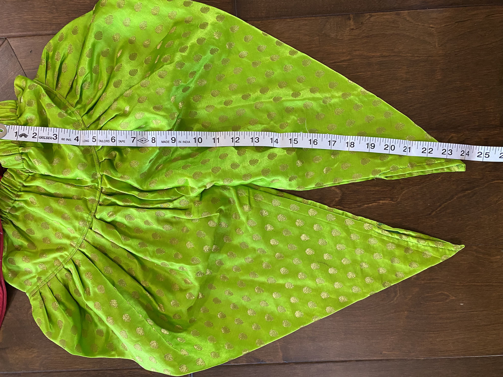 PunarviAuthentic|PreLoved|SustainableGreen and red - top and chudi ...