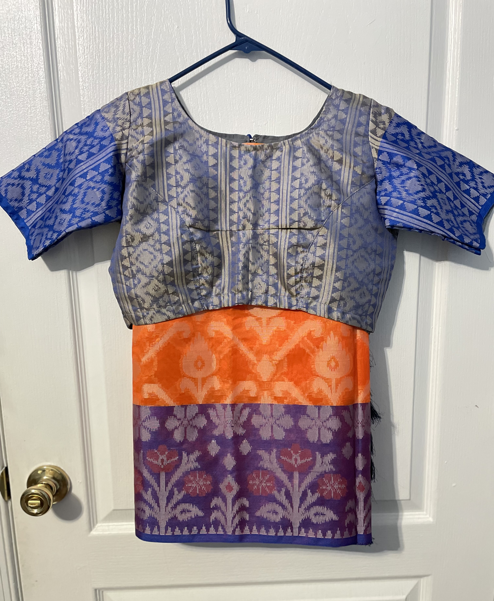 PunarviAuthentic|PreLoved|SustainableBeautiful New Orange Sico Saree