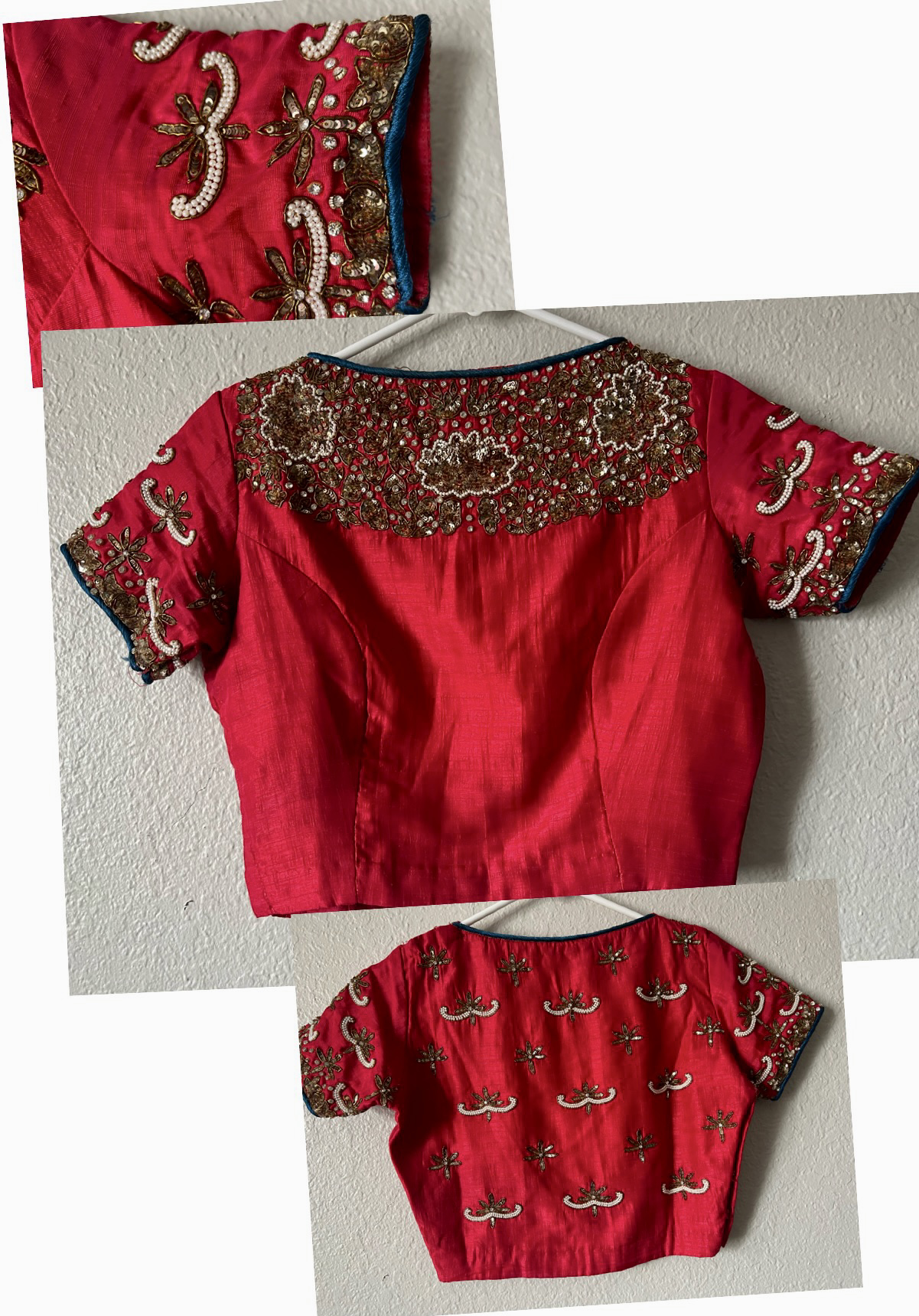 PunarviAuthentic|PreLoved|SustainableDesigner Pink workBlouse