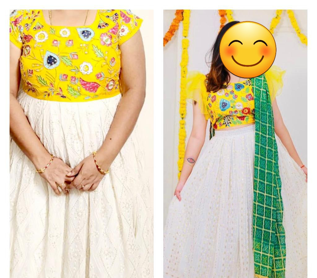 PunarviAuthentic|PreLoved|SustainableChikankari long frock with heavy ...