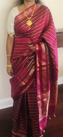 PunarviAuthentic|PreLoved|SustainablePure Kanchi - Maroon color Kanchi ...