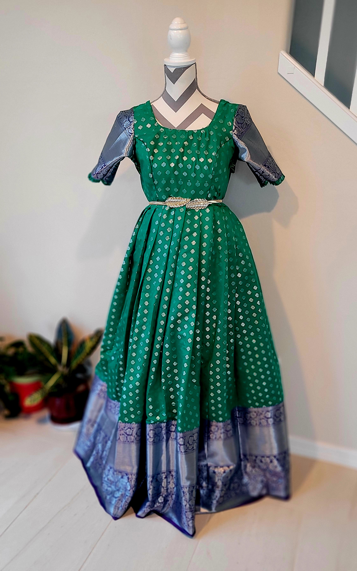 PunarviAuthentic|PreLoved|SustainableNew Venkatagiri pattu long dress