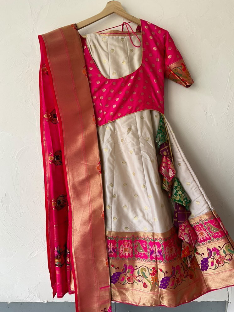 PunarviAuthentic|PreLoved|SustainableBenaras Pattu Paithani Lehenga Set