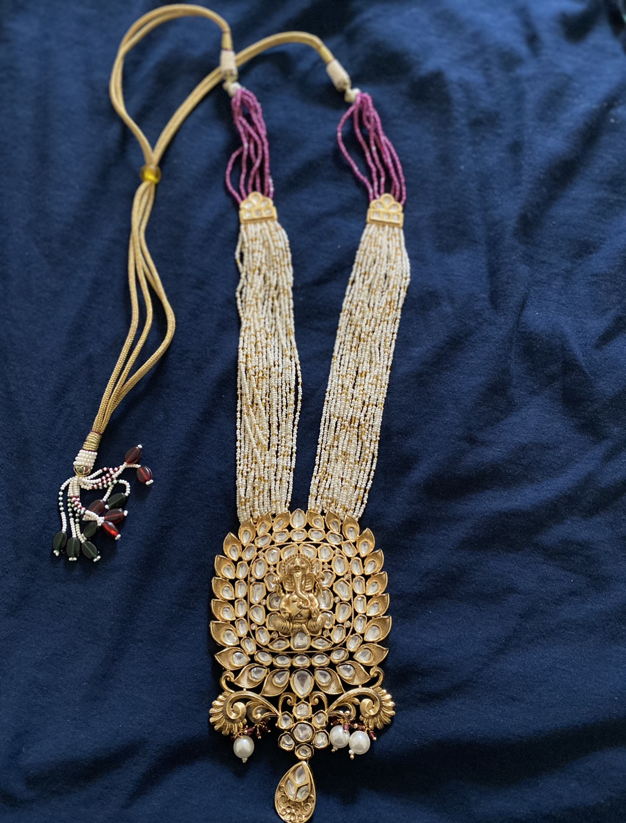 PunarviAuthentic|PreLoved|SustainableBeautiful Ganesh Haar set in ...