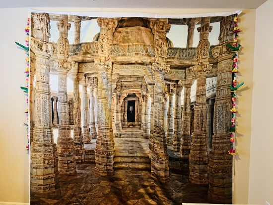 PunarviAuthentic|PreLoved|Sustainable8 ft x 8 ft Temple Backdrop