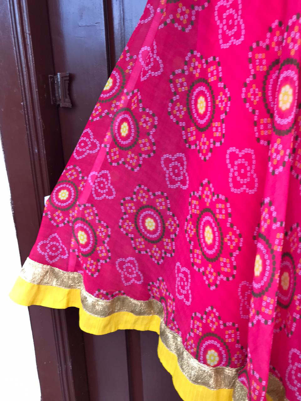 PunarviAuthentic|PreLoved|SustainableLong bandini dress with Dupatta