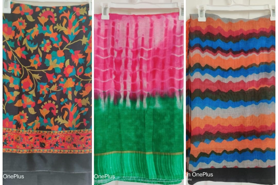 PunarviAuthentic|PreLoved|Sustainable3 new sarees Combo, Fall and Pico done
