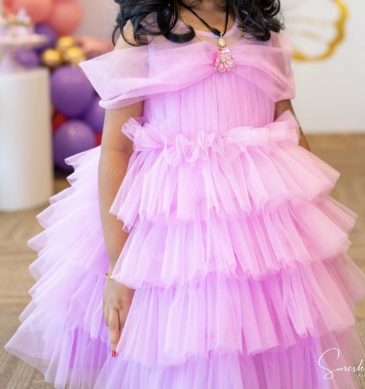 PunarviAuthentic|PreLoved|SustainableJanyas closet Pink frilly dress 2-4y