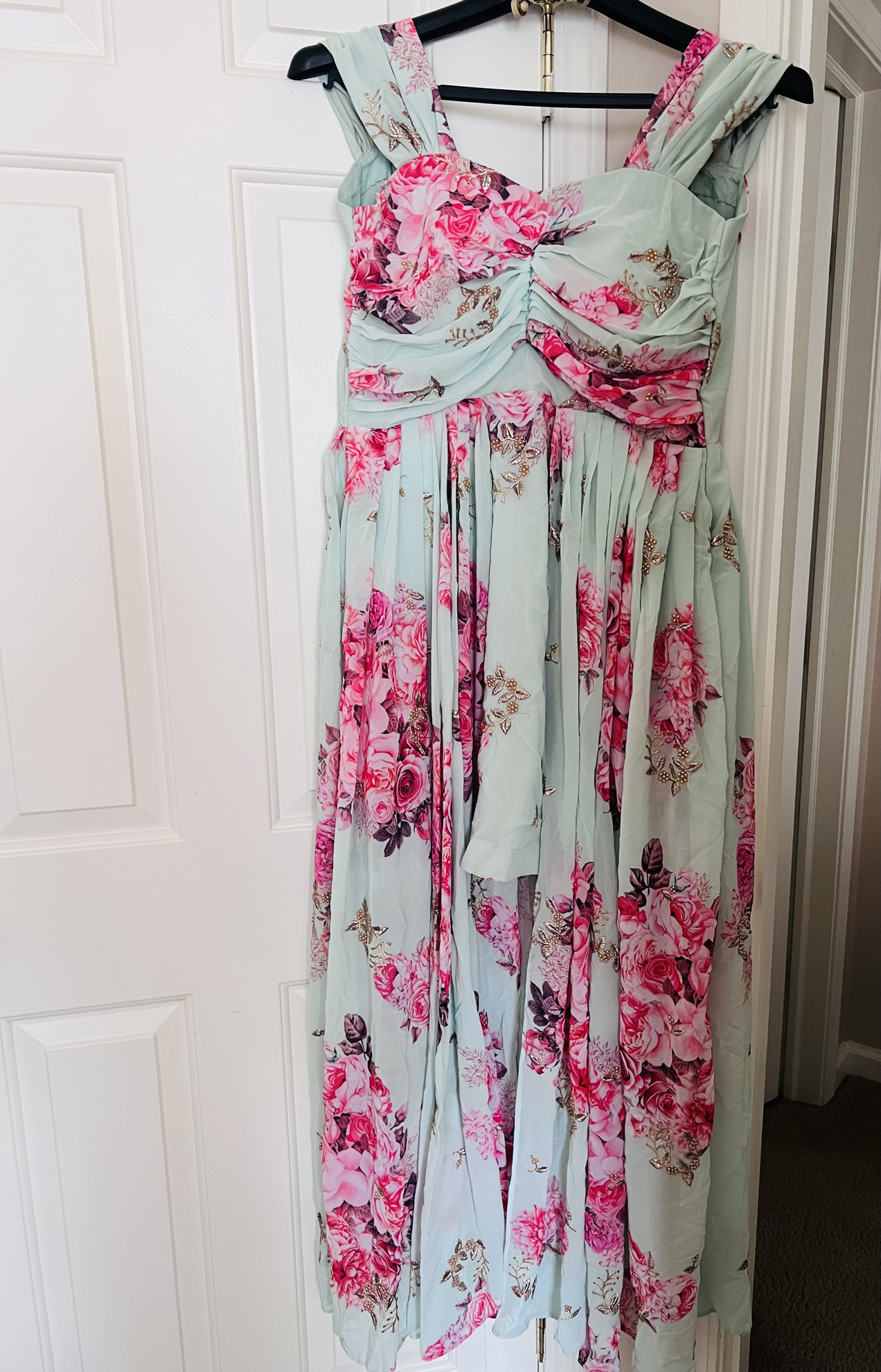PunarviAuthentic|PreLoved|SustainableCustomised floral long Frock