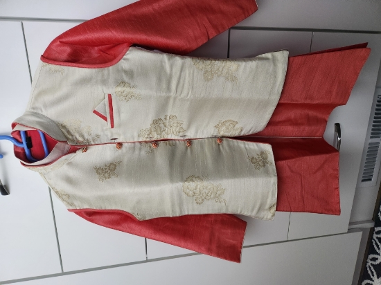 PunarviAuthentic|PreLoved|Sustainableram raj dhoti &Kurta dhoti set 6 - 8 y
