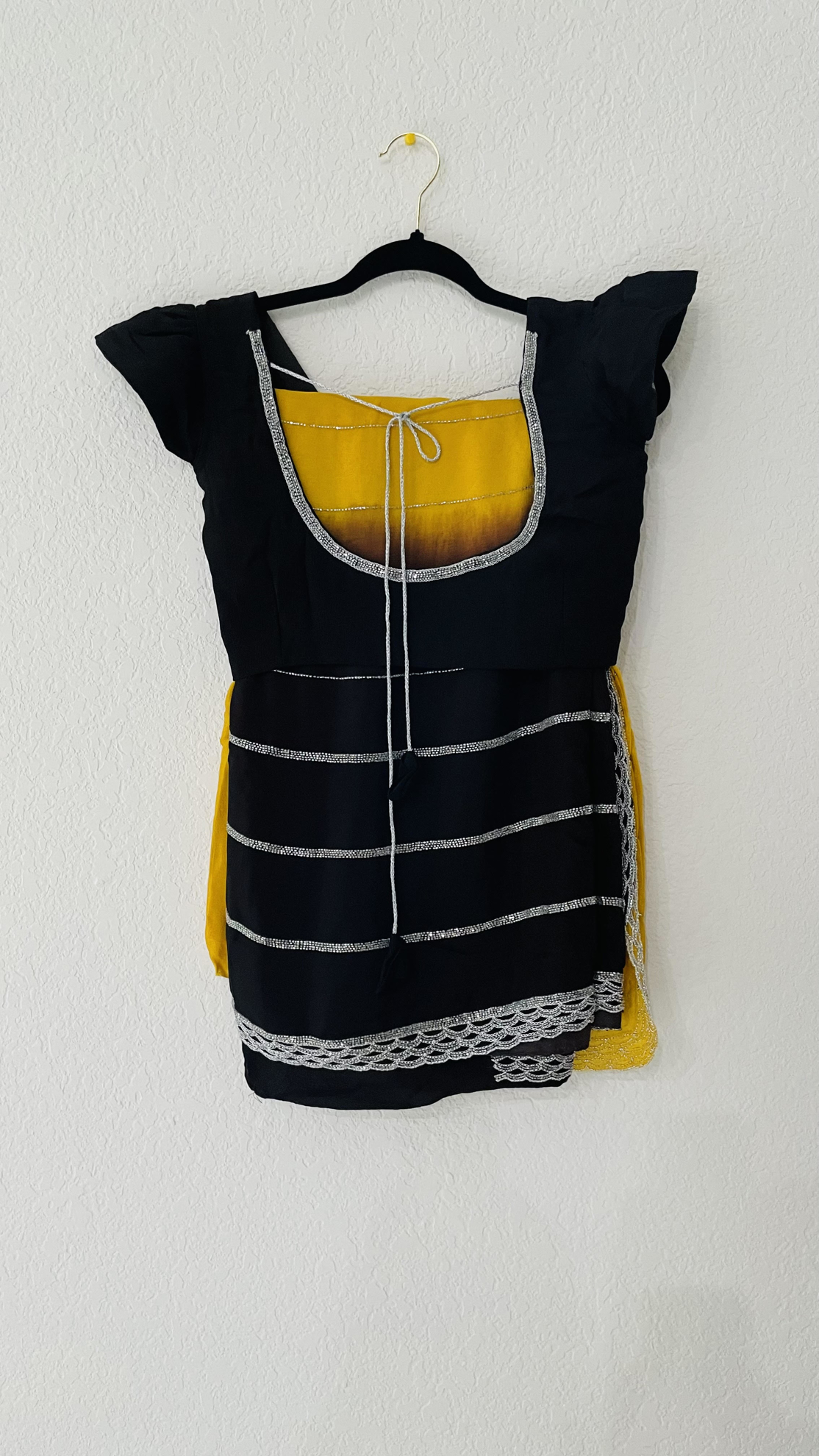 PunarviAuthentic|PreLoved|SustainableYellow and Brown brand mandir Saree