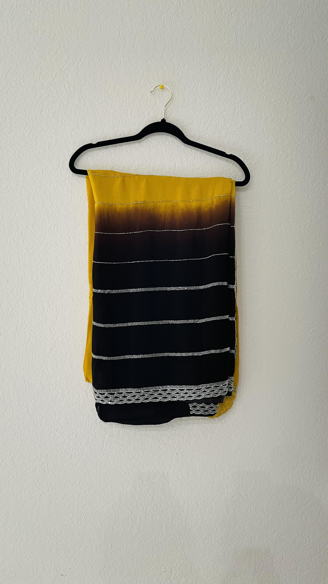 PunarviAuthentic|PreLoved|SustainableYellow and Brown brand mandir Saree