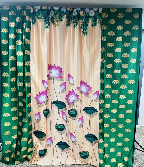 PunarviAuthentic|PreLoved|SustainableBird pichwai backdrop decor cloth 8*8