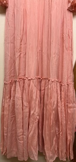 PunarviAuthentic|PreLoved|SustainablePeach pink long frock