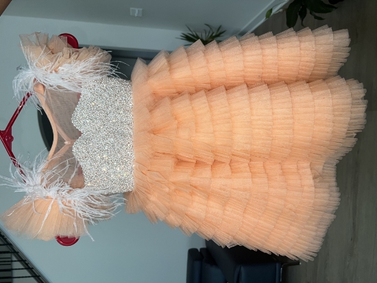 PunarviAuthentic|PreLoved|SustainablePixie Threads Kids Peach Dress 2-4y