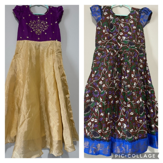 PunarviAuthentic|PreLoved|SustainableKids long frocks 3-4 years