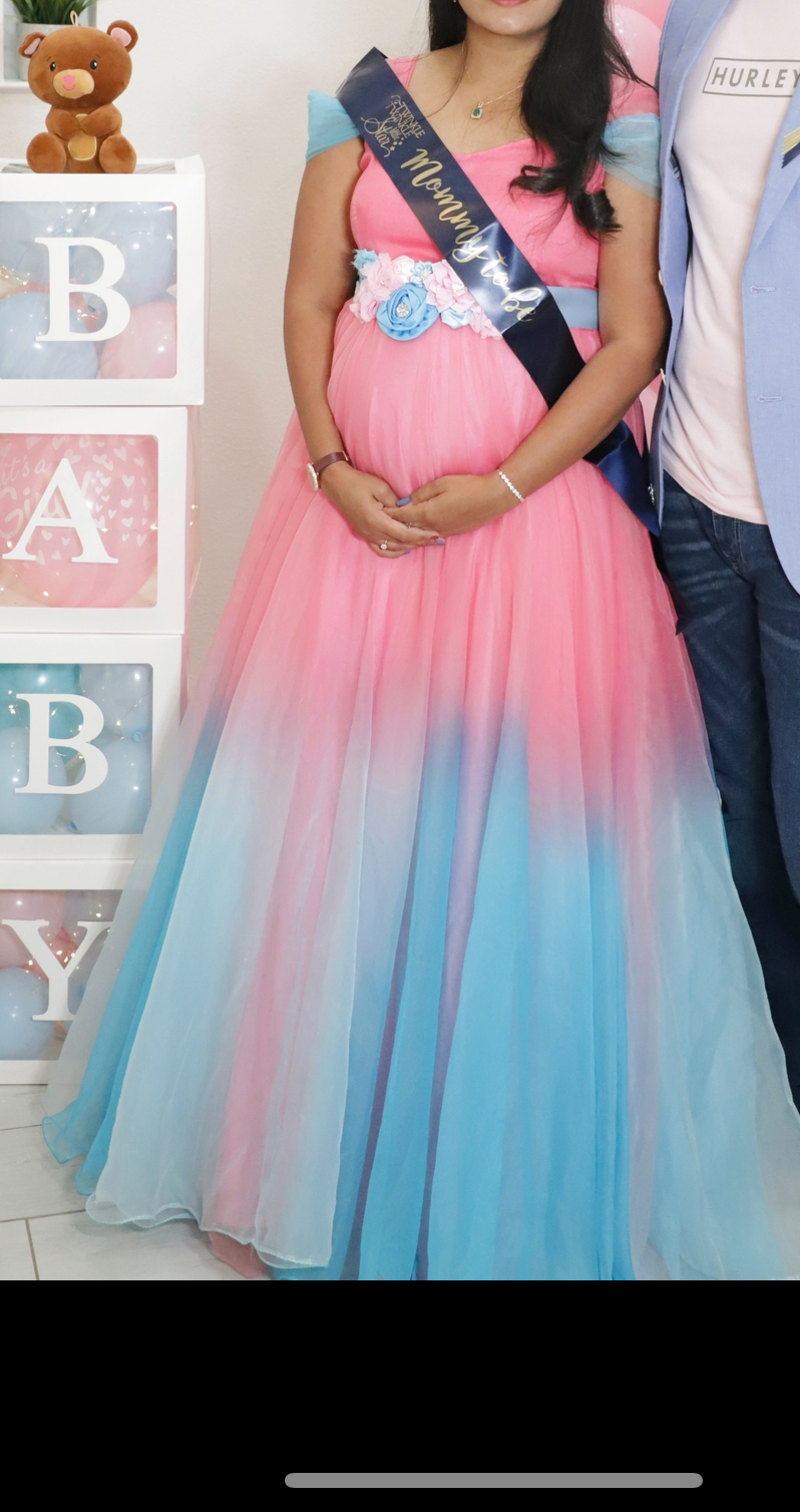 PunarviAuthentic|PreLoved|SustainableGender reveal dress