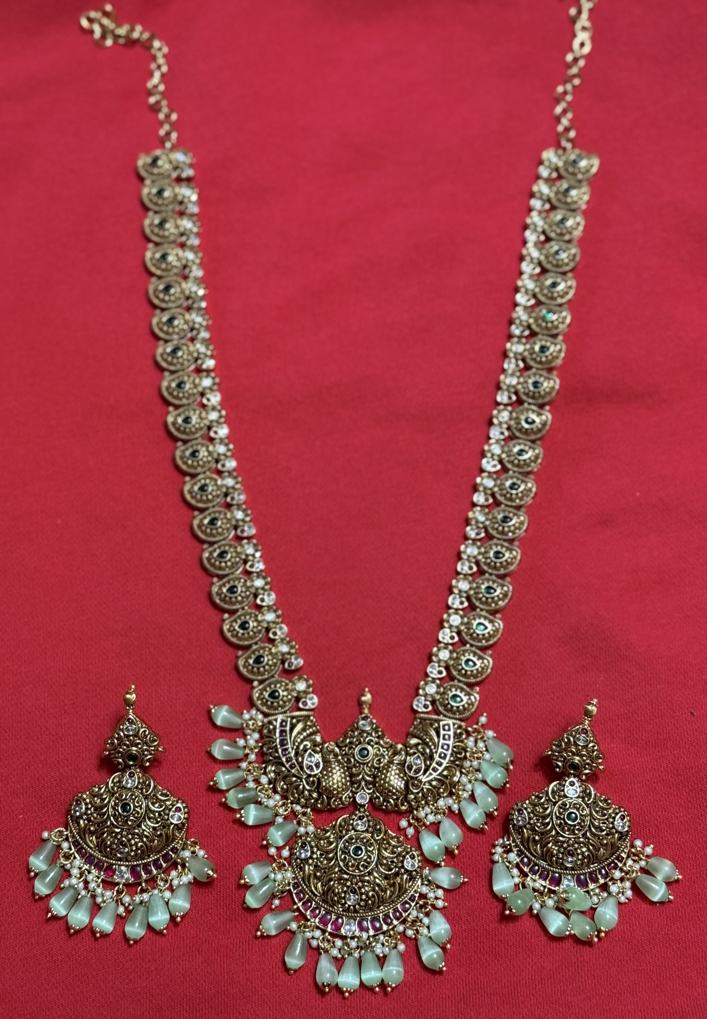 PunarviAuthentic|PreLoved|SustainableAntique finish nakshi mango haram