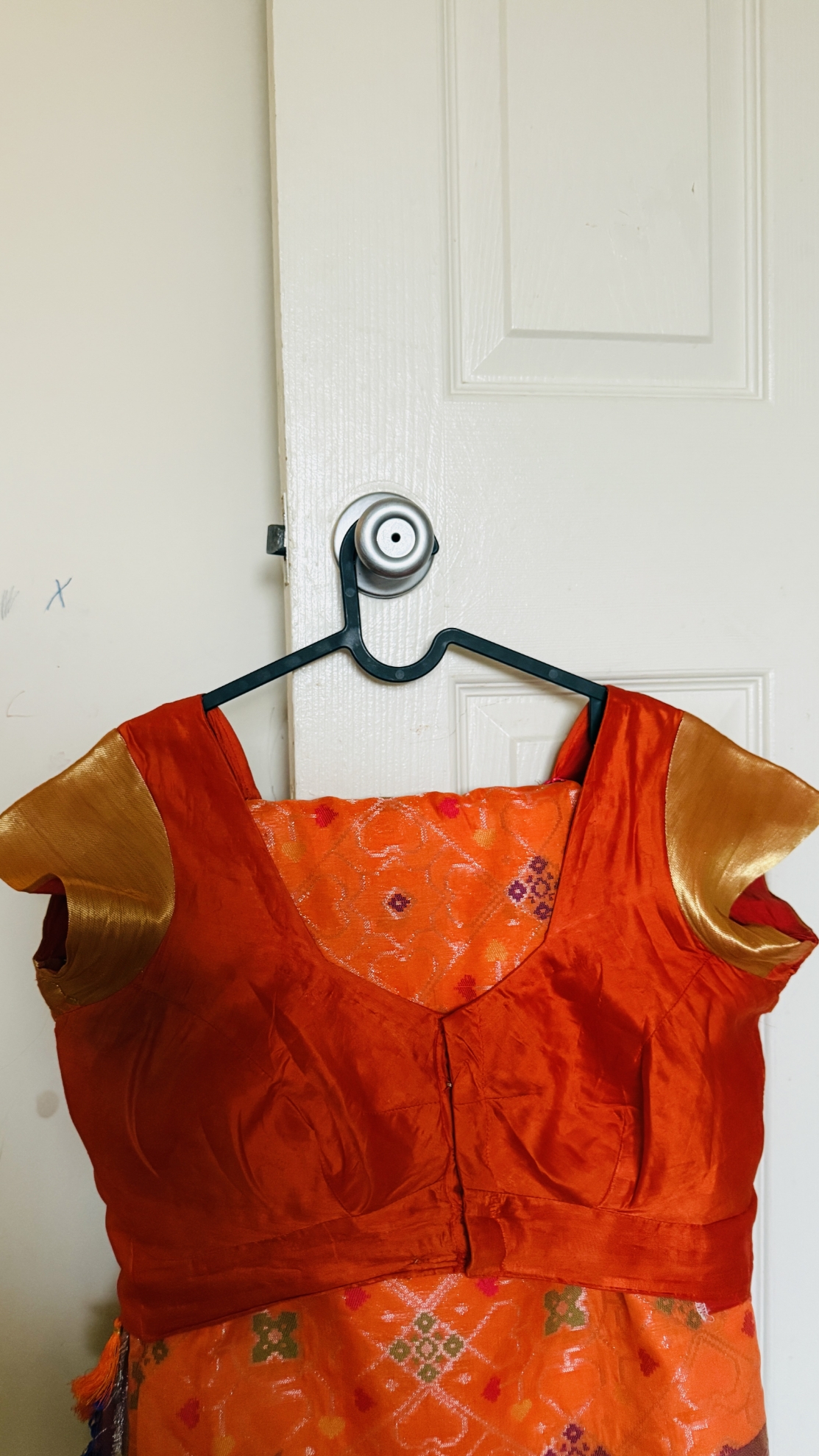 PunarviAuthentic|PreLoved|SustainableOrange and purple combination big ...