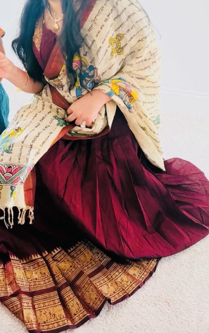 PunarviAuthentic|PreLoved|SustainableKanchi silk cotton Lehanga with ...