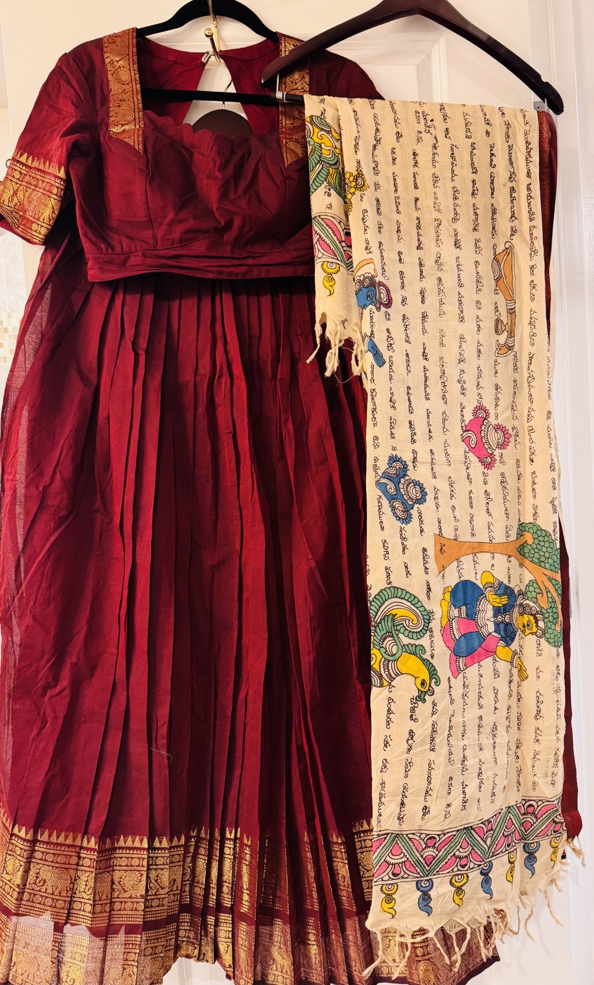 PunarviAuthentic|PreLoved|SustainableKanchi silk cotton Lehanga with ...